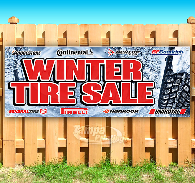 WINTER TIRE SALE Advertising Vinyl Banner Flag Sign Many Sizes | eBay