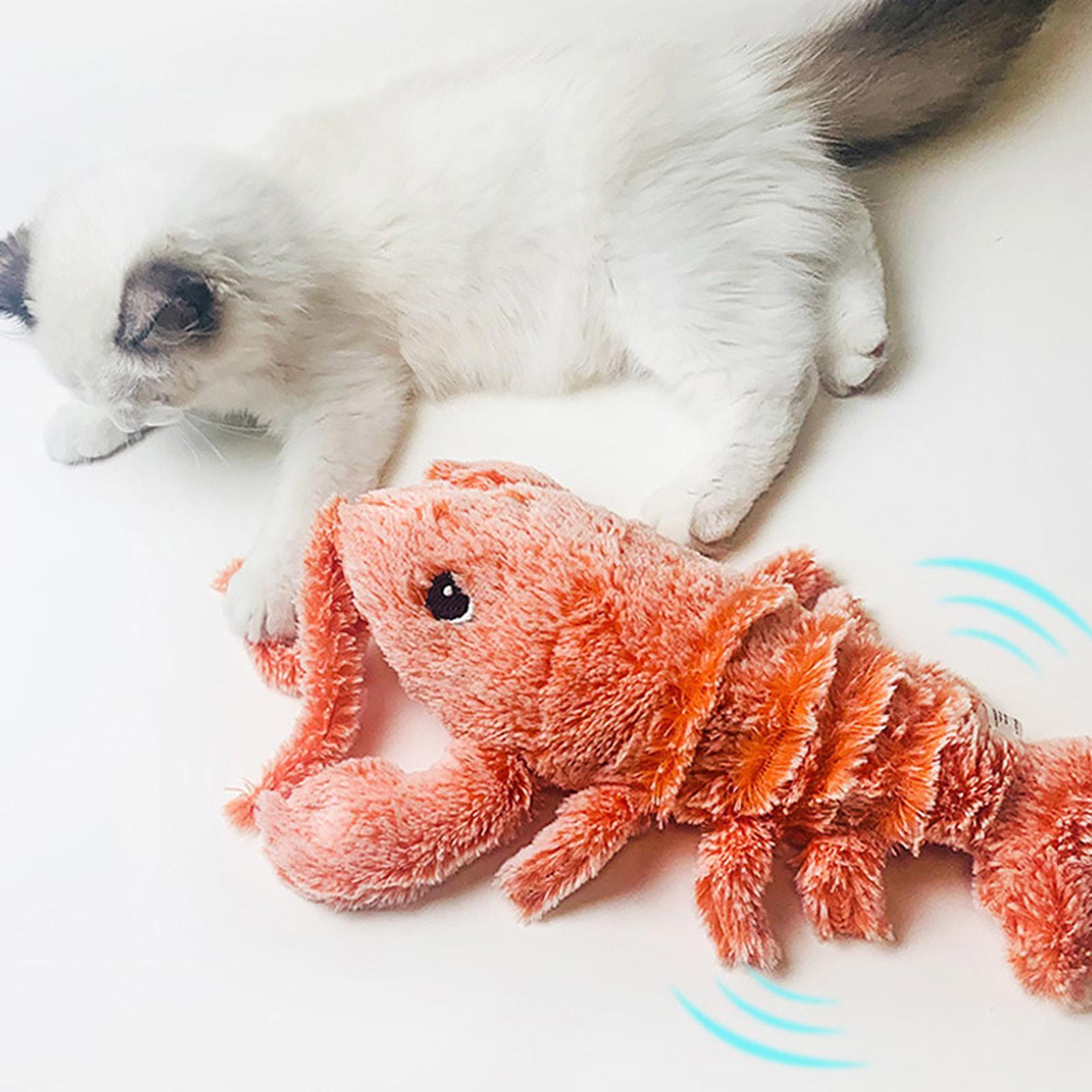 Electric Shrimp Stuffed Toy Wiggle Shrimp Moving Lobster USB ...