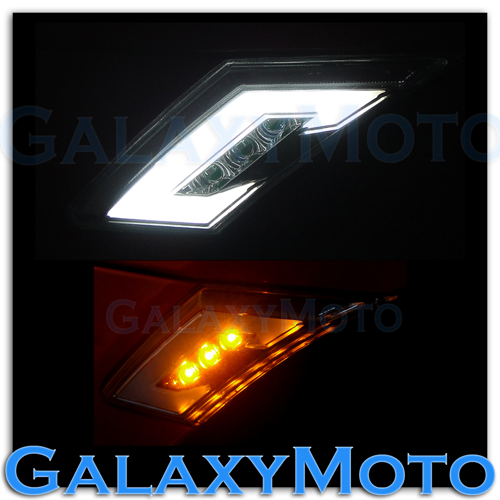 Scion FR-S Subaru BRZ White+Amber LED Smoke Lens+Black Side Marker ...