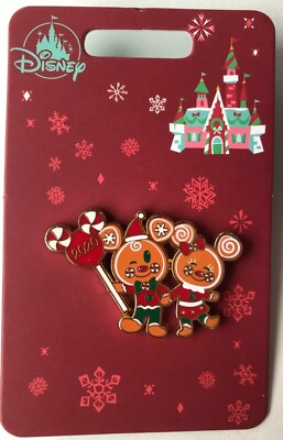 Disney Mickey and Minnie Mouse Gingerbread Holiday 2020 Pin New on Card ...