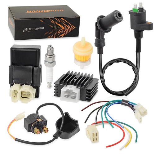 GY6 150cc Ignition Coil AC CDI Box Kit with Solenoid Relay Voltage ...