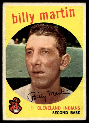 1959 Topps #295 Billy Martin Cleveland Indians VG-VGEX NO RESERVE! | eBay