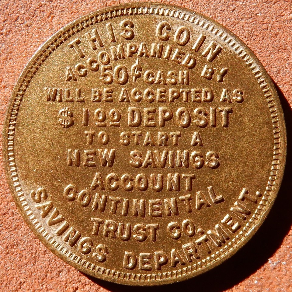 Denver COLORADO Token ⚜️ Continental TRUST CO. Good for 50¢ | eBay