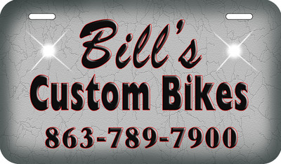 Custom Design By You Motorcycle License Plate Personalize Gifts Any ...