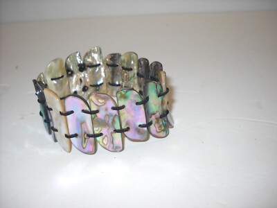 Abalone Shell Cuff-Stretch Bracelet Healing Protection Chakra Spiritual ...
