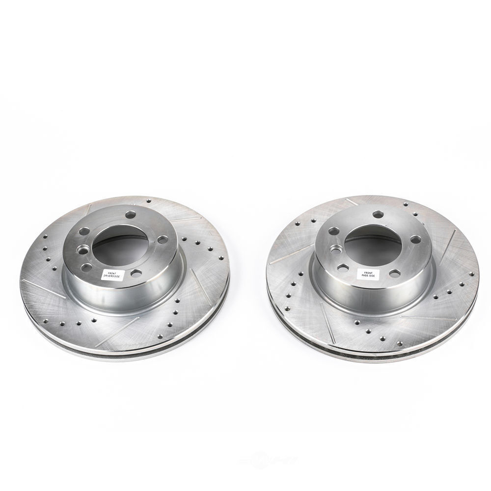 Disc Brake Rotor Set-Front Drilled, Slotted and Zinc Plated Brake Rotor ...