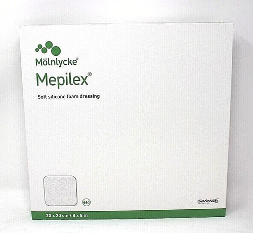 Molnlycke 294499 Mepilex Soft Silicone Dressing 8" x 8" Box of 5 - Exp ...