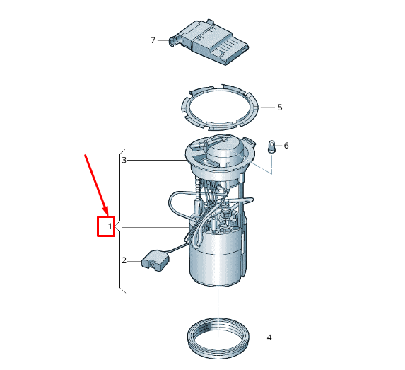 VW TOUAREG CR Fuel Delivery Unit With Fuel Filter 4M4919087AF NEW ...