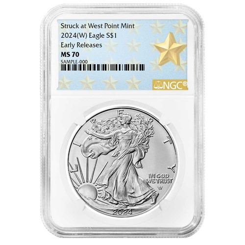 2024 (W) $1 American Silver Eagle NGC MS70 ER West Point Star Label | eBay