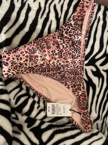 Shade & Shore Women's Bikini Bottom High Leg Extra Cheeky Animal Print ...