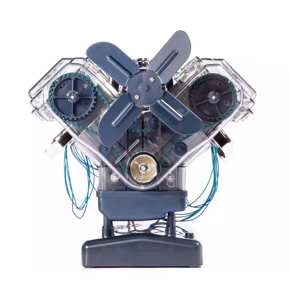 Mini V8 Engine Eight Cylinder Toy Model DIY Kit Working Miniature Motor ...