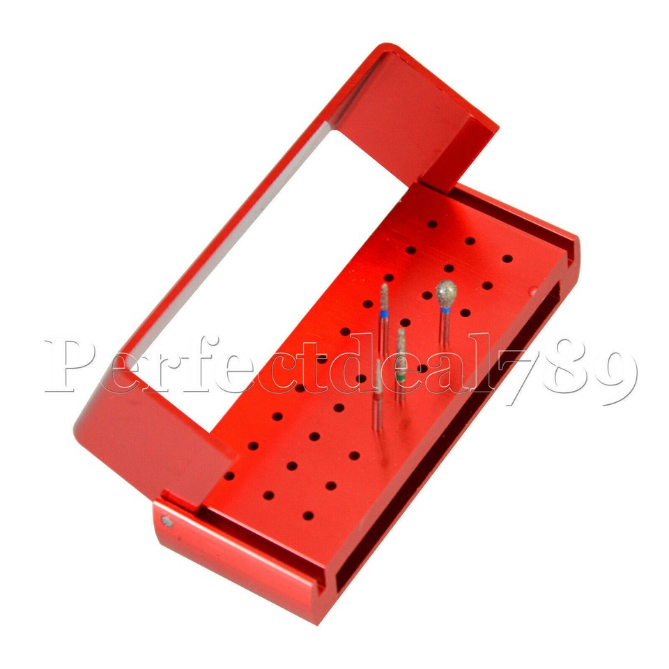 Dental Bur Burs Holder Block Disinfection Box Aluminium Autoclave 30 ...