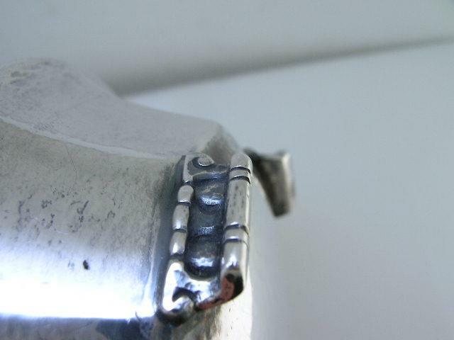 German 830 Silver Covered Dish by B.W.K.S. hammered finish w/ birds ...