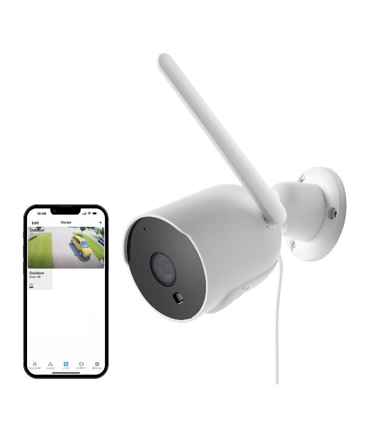 Merkury 1080P Smart Outdoor Security Camera, Weatherproof, Night Vision ...