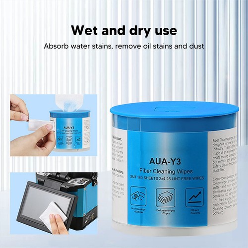 180 Pieces Fiber Cleaning Wipes Reusable Shell High Efficiency Tool For ...