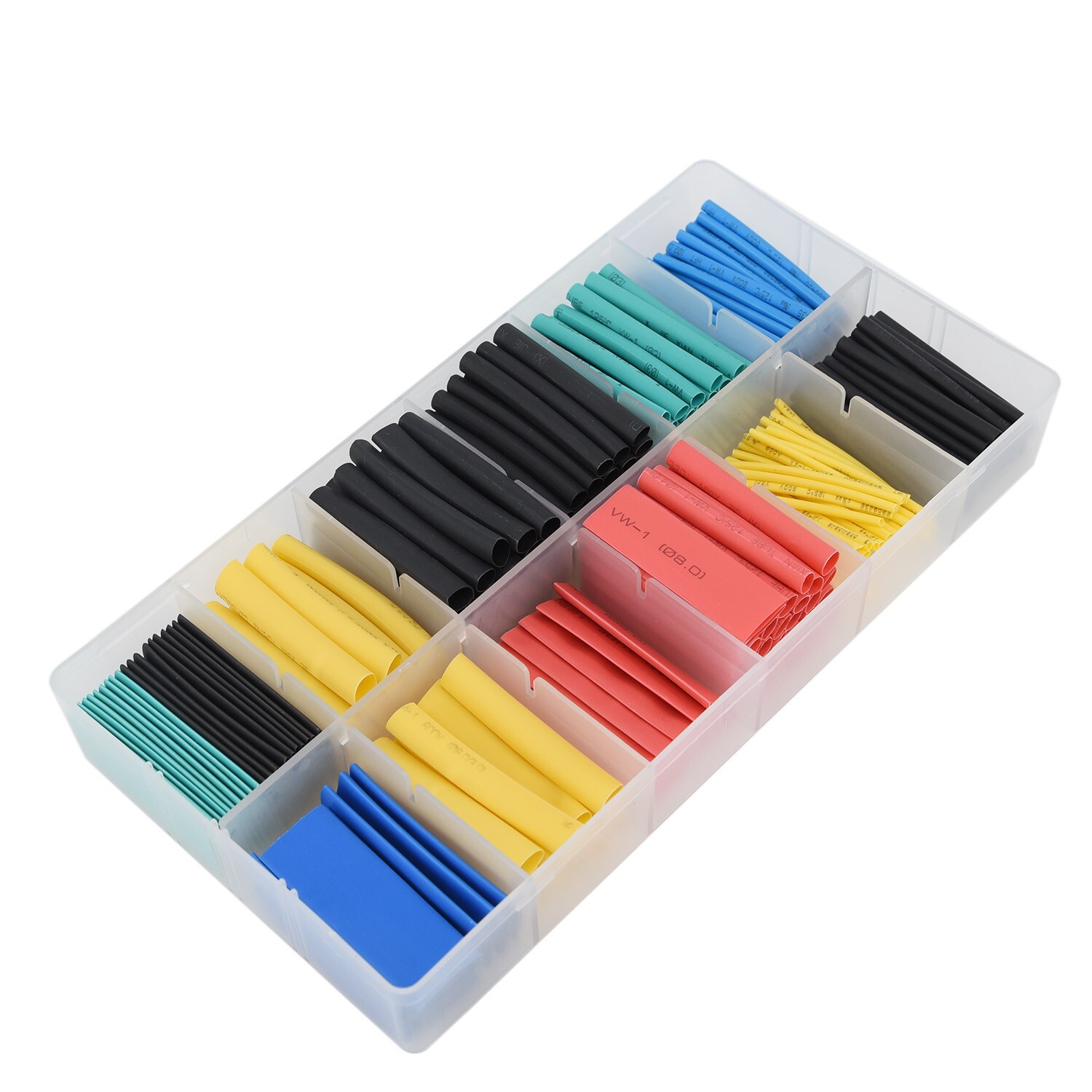 280 Pcs Cable Heat Shrink Tubing Sleeve Wire Wrap Tube Assortment Kit W ...