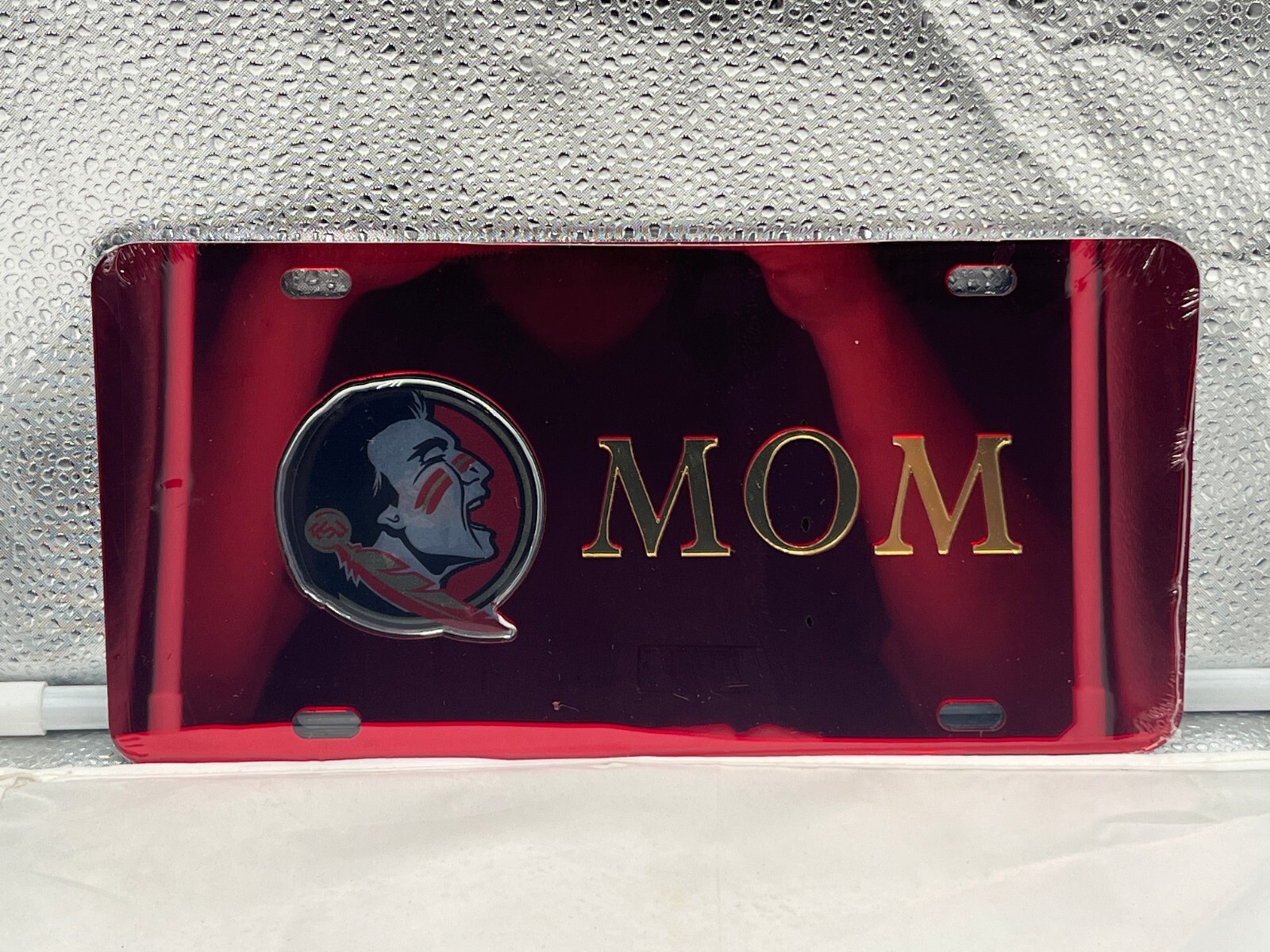 Florida State Seminoles FSU Mom NCAA Mirrored Laser Cut License Plate ...