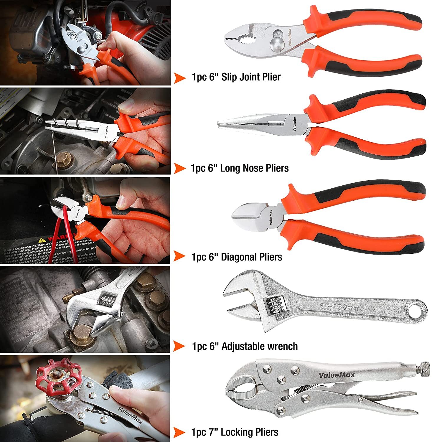 Workpro Basic Mechanic Tools Set Home Repair Hand Tool Kit 322/219PC w ...