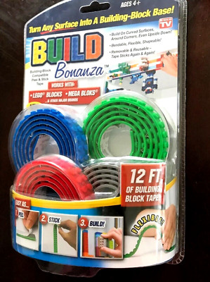 As Seen On TV Build Bonanza Building Block Compatible Tape Peel & Stick ...