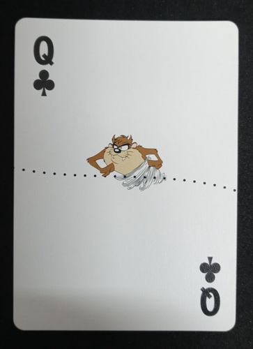 1996 Warner Bros Taz Looney Toons Playing Card Queen Clubs | eBay
