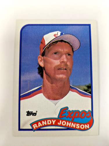 1989 Topps RANDY JOHNSON - Rookie Error Card #647 MINT-CLEAN - Blue ...
