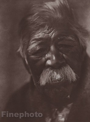 c.1900/72 EDWARD CURTIS Photo Gravure NATIVE AMERICAN INDIAN Pomo Male ...