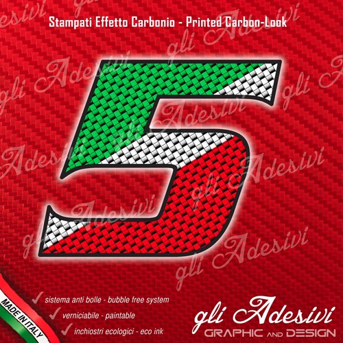 Klebeetiketten Anzahl 5 Moto Auto Cross Wettspiel Kohlenstoff Effect ...