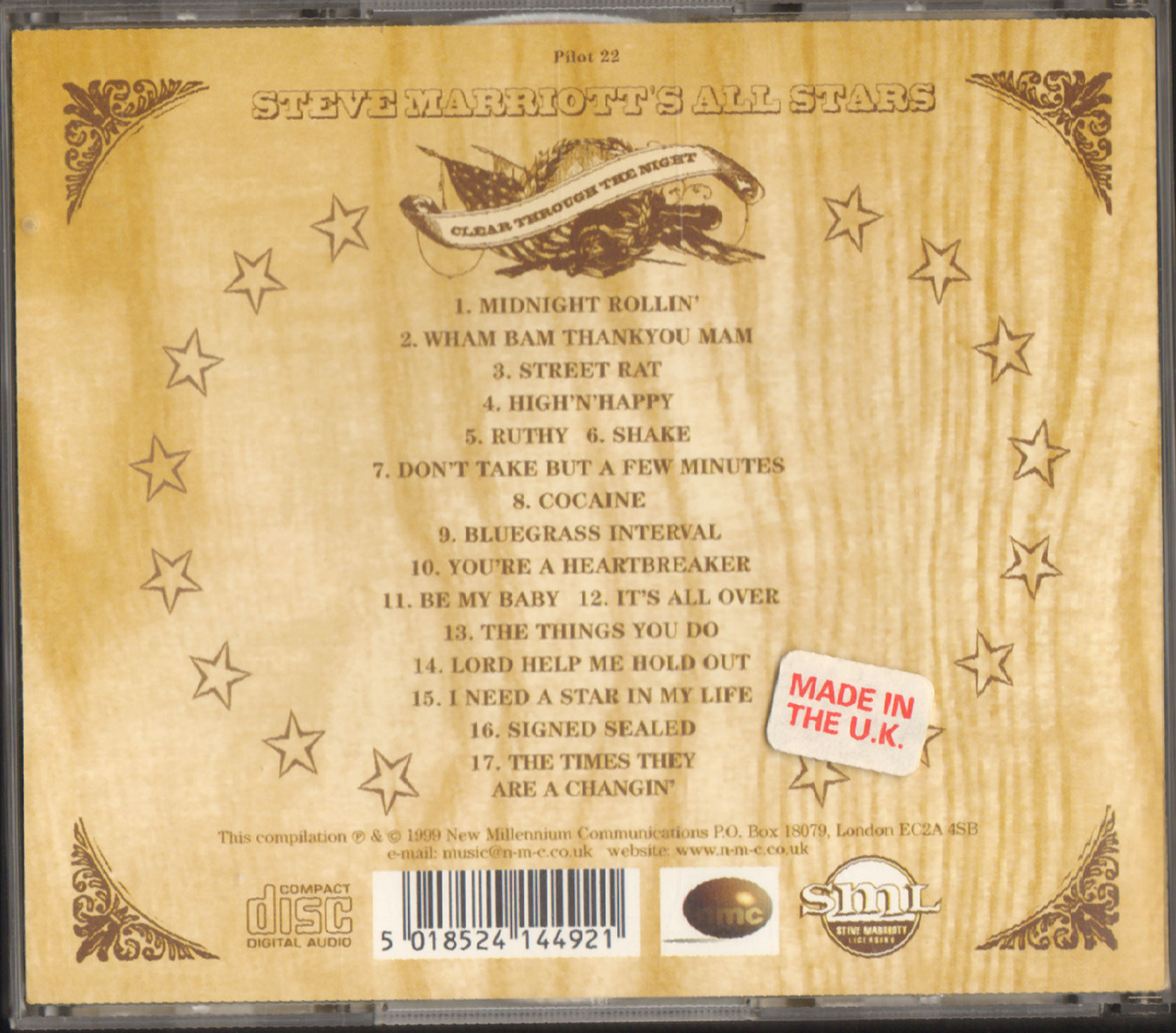 STEVE MARRIOTT/HUMBLE PIE-2 cd set of rarities CLEAR THROUGH THE NIGHT ...