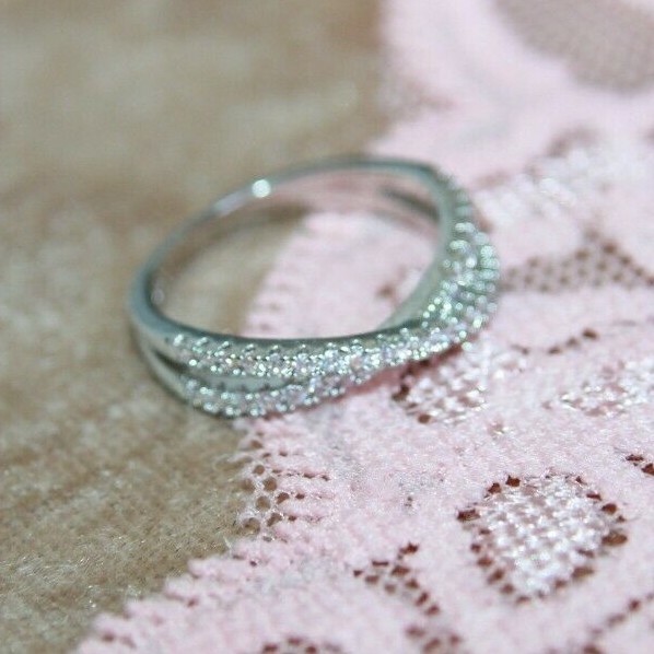 topaz ring gemstone silver jewelry delicate elegant wedding band 5.5 6. ...