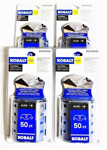 200 KOBALT HOOK BLADES UTILITY RAZOR KNIFE 50 PER PACK CARPENTER ...