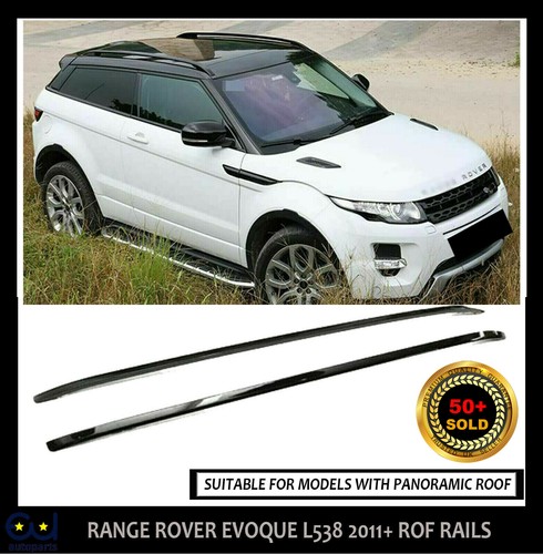RANGE ROVER EVOQUE 2011+ L538 BLACK ALUMINIUM ROOF RAILS RACK BARS OEM ...