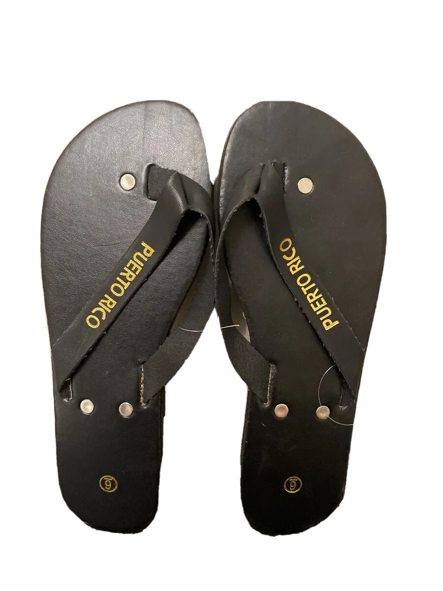 Puerto Rico Women Black Flip Flops Size 10 | eBay