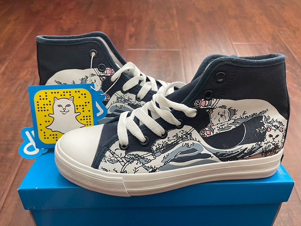 New Women Ripndip Sneakers Shoes Lace Up Shoes Footwear Hi Top Cat Navy ...