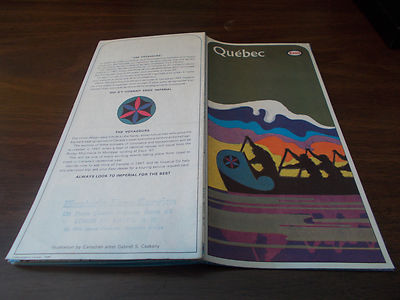 1966 Esso Quebec Vintage Road Map / Nice Cover Art !! | eBay