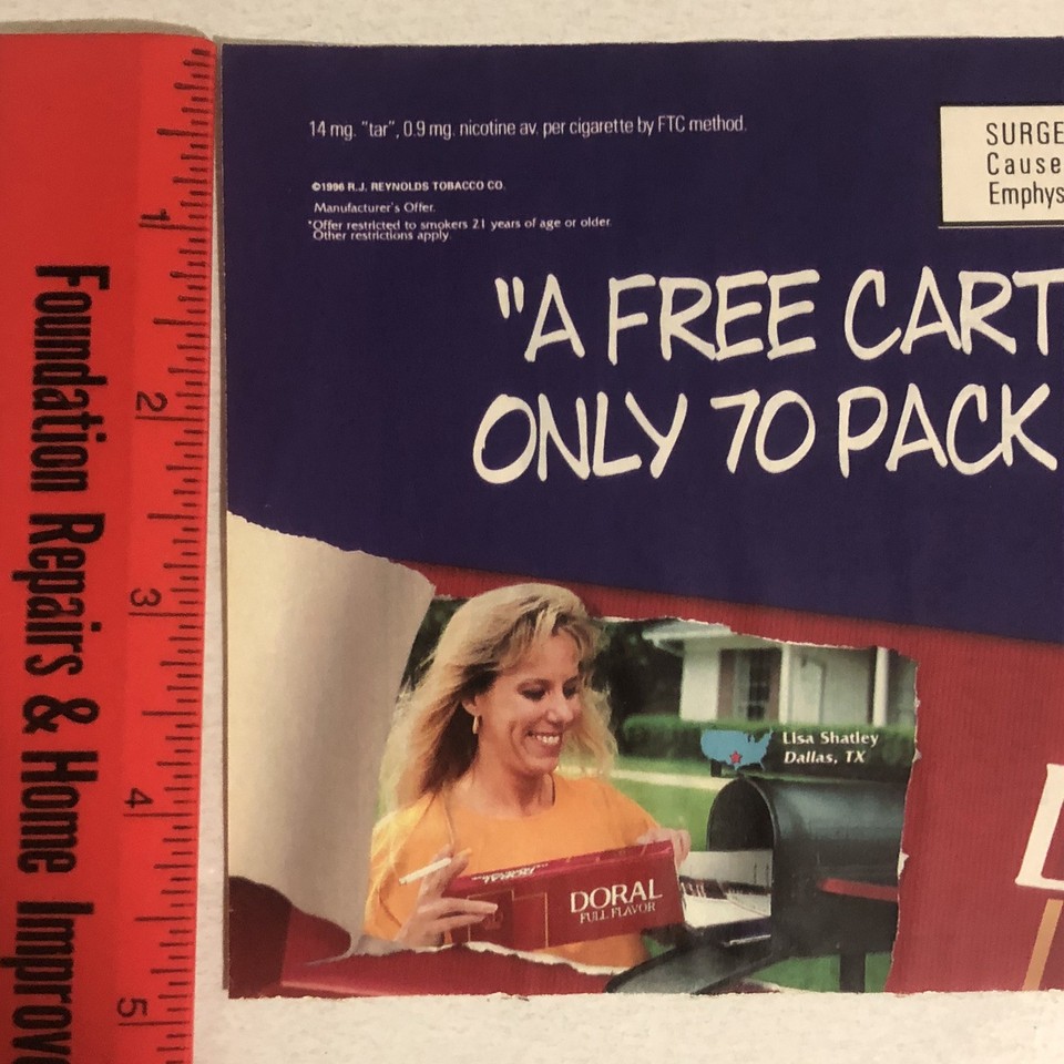 1996 Doral Cigarettes Vintage Print Ad pa50 | eBay