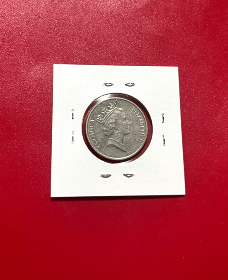 1997 25 CENTS BERMUDA COIN - QUEEN Elizabeth II - NICE WORLD COIN ...
