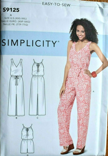 Women Dress Romper Jumpsuit Sewing Pattern 9125 Simplicity Easy XXS to ...