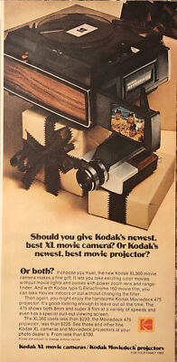 1974 Kodak XL360 Movie Camera VTG 1970s 70s PRINT AD Or Moviedeck 475 ...