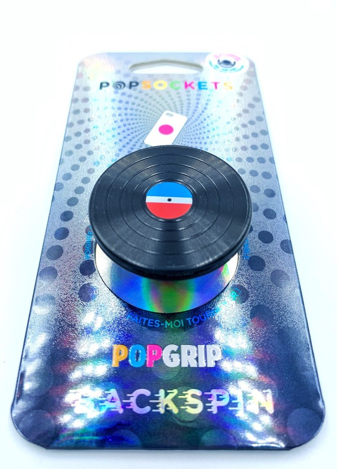 PopSockets Luxe Backspin Aluminum 33RPM Vinyl PopSocket Pop Socket ...