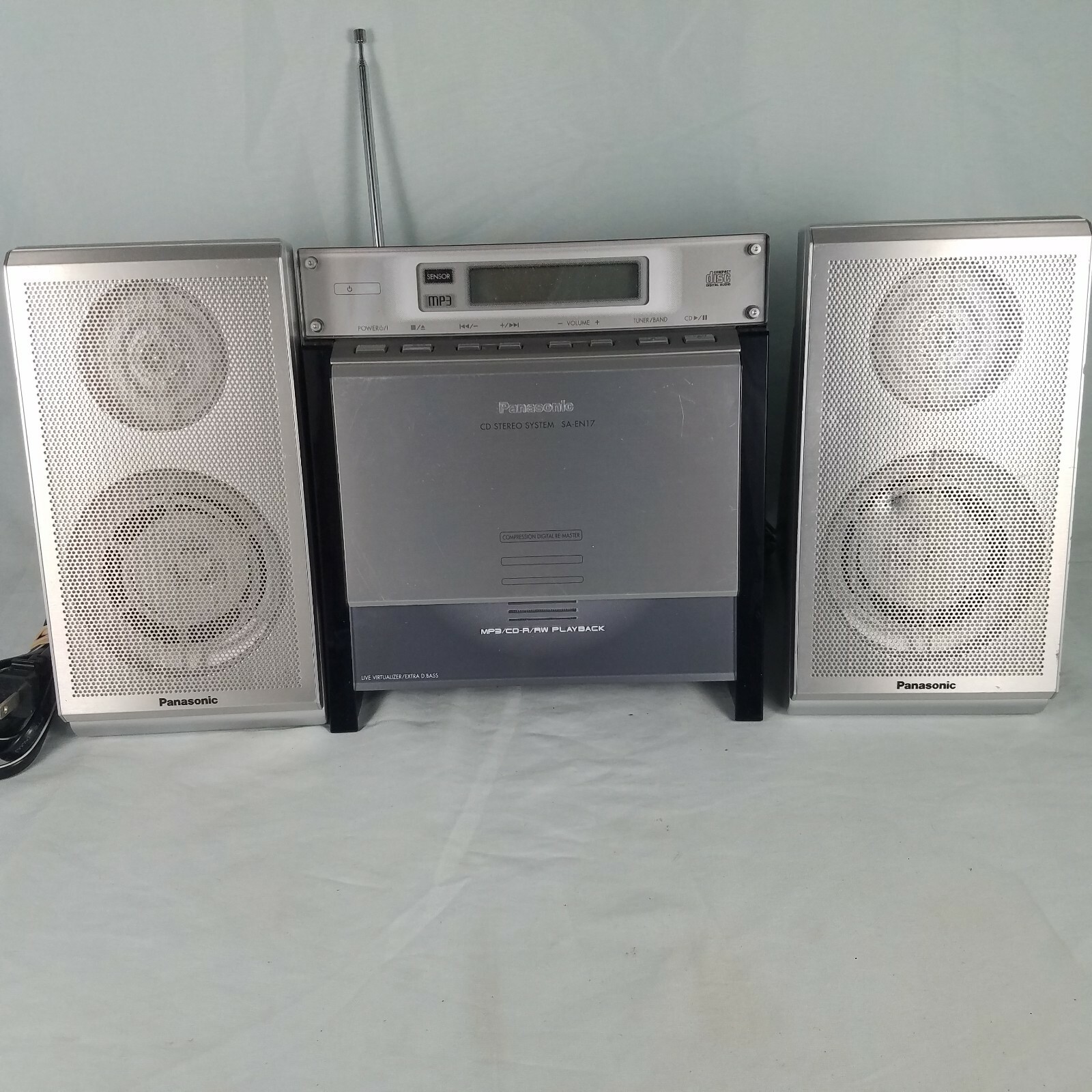 Panasonic Am/fm Radio CD Player Stereo Micro System Sa-en17 W/ Mp3 AUX ...