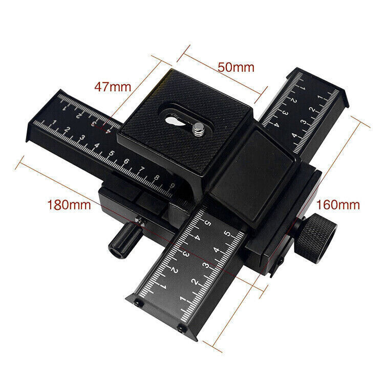 2 Direction Macro Shooting Ball Head Quick Release Plate Micro Platform ...