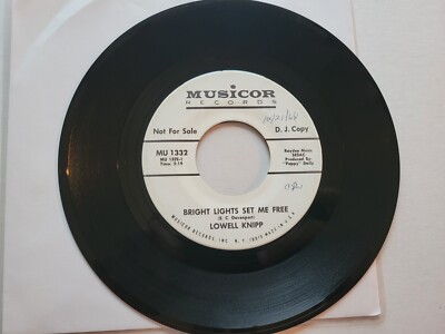 LOWELL KNIPP - Bright Lights Set Me Free / Happy Face 1968 PROMO ...