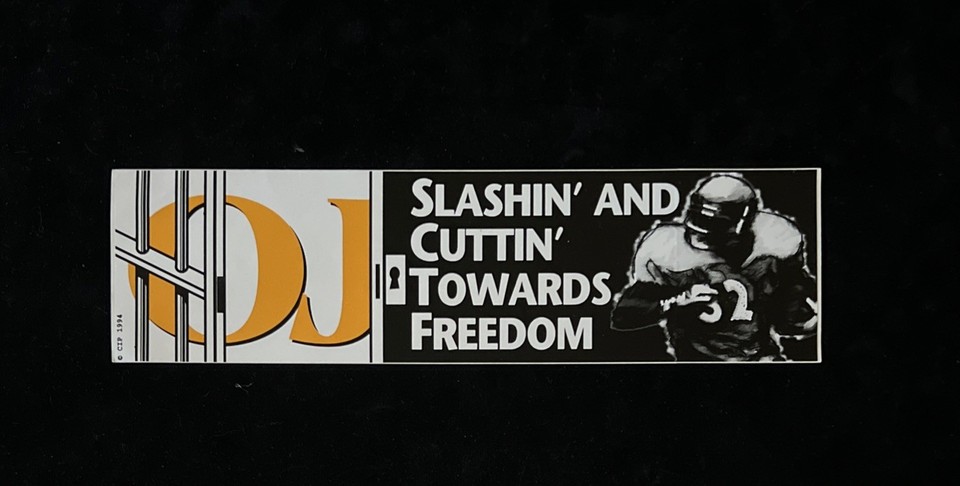 Rare Vintage 1994 OJ Simpson Bumper Stickers Slasher Trial Verdict ...