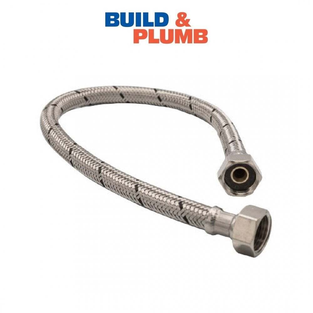 BSP Female Flexible Tap Connector Braided Flexi Hose WRAS 1/2" 3/4 ...