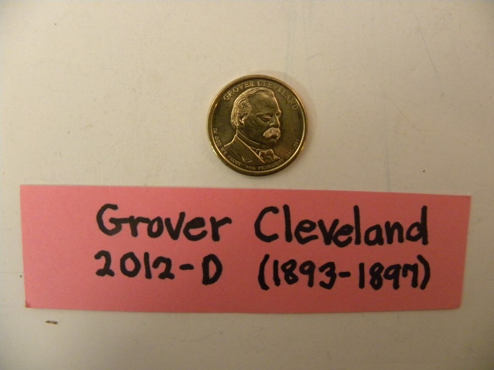 2012-D Grover Cleveland Presidential Dollar Coin (Golden Tone / Nice ...