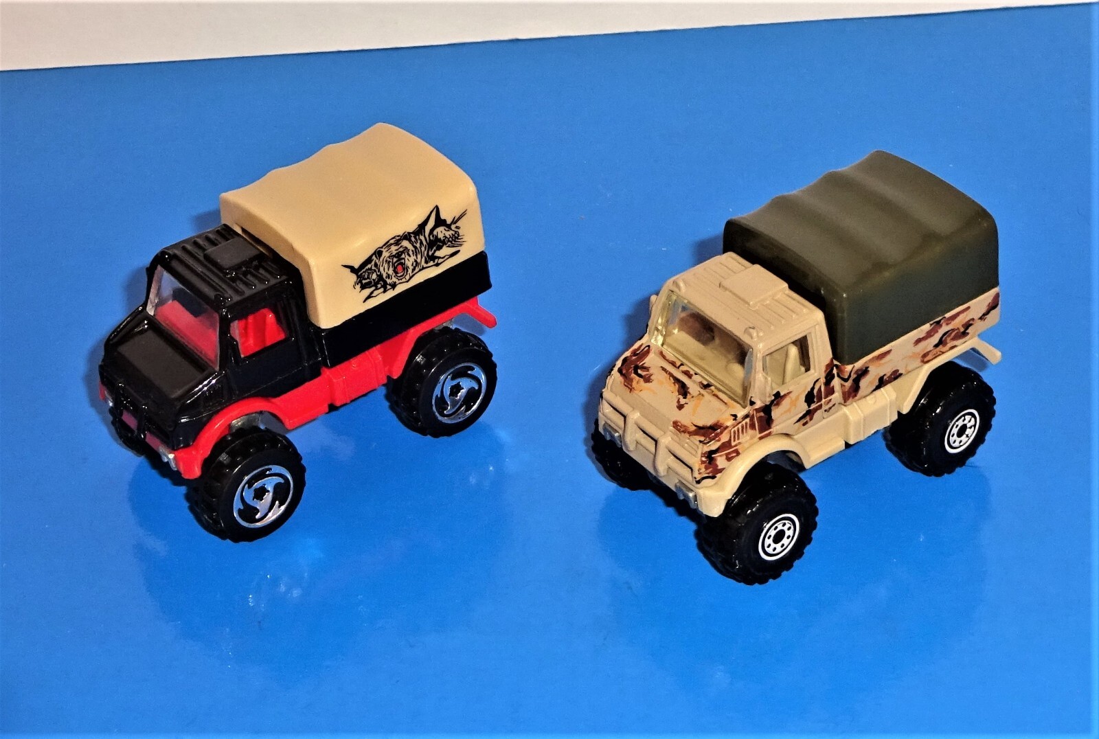 Hot Wheels Lot of 2 Mercedes-Benz Unimog Tan & Black | eBay