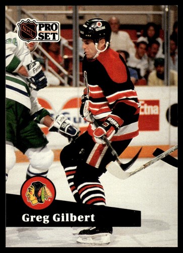 1991-92 Pro Set #372 Greg Gilbert Chicago Blackhawks | eBay
