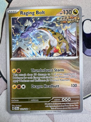 Raging Bolt Reverse Holo English Pokemon TCG BKBO130 | eBay