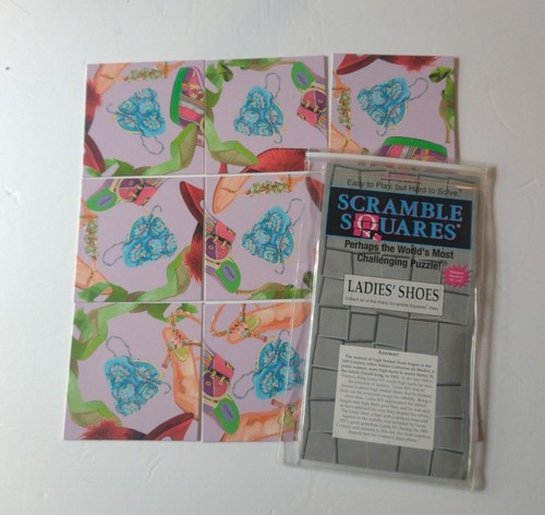 B. Dazzle Scramble Squares ~Ladies Shoes~ 9 Piece Puzzle Brain Teaser ...