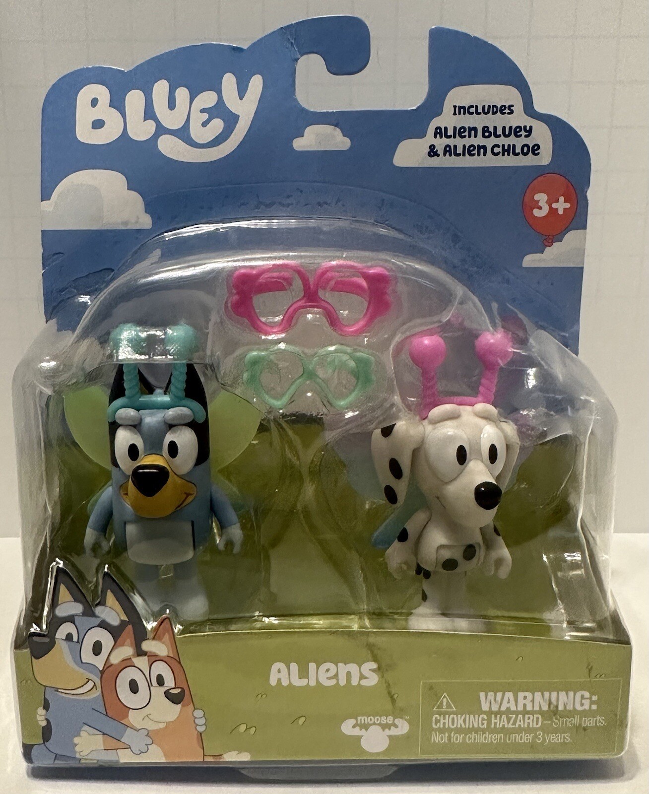 ALIENS Mini Figure 2 Pack ALIEN BLUEY & CHLOE Dalmation Dog 2023 READ ...